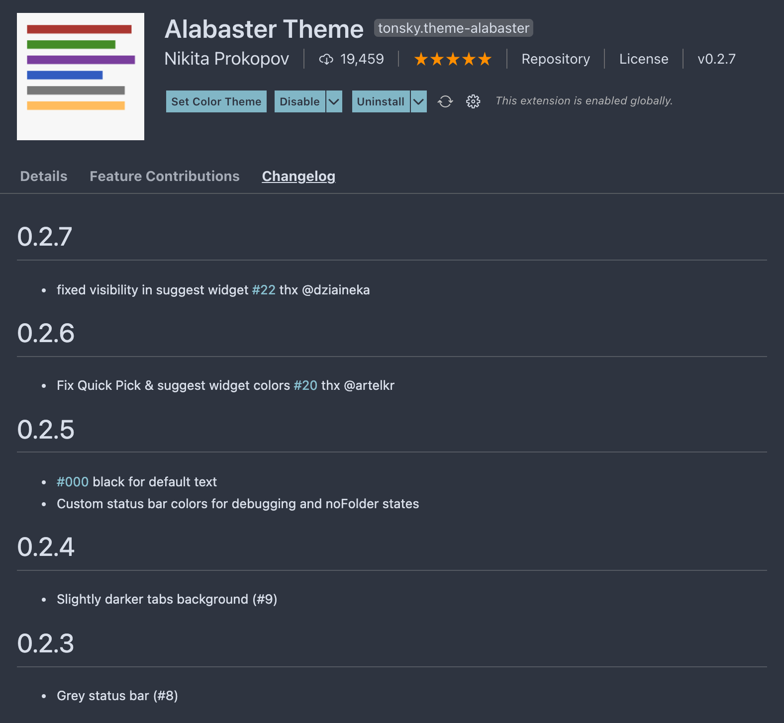 Releases Working As Expected? · Issue #25 · tonsky/vscode-theme-alabaster · GitHub