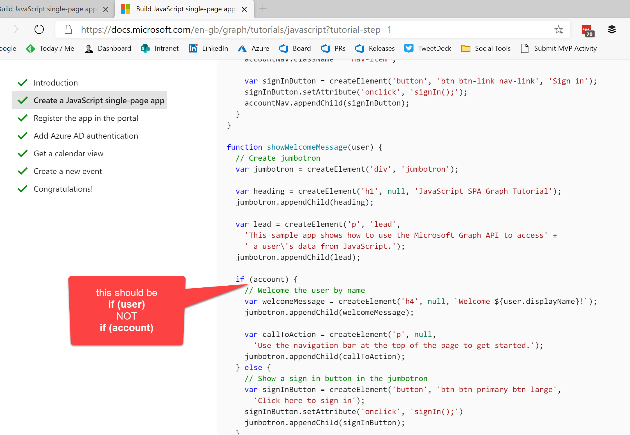 Tutorial code for ui.js has a bug when referencing the account variable ...
