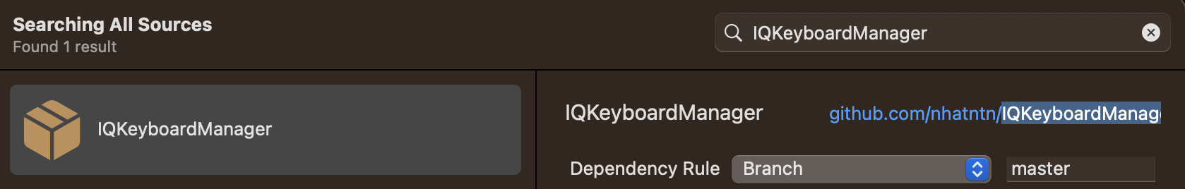 Problem with SPM package installation · Issue #1939 · hackiftekhar/IQKeyboardManager · GitHub