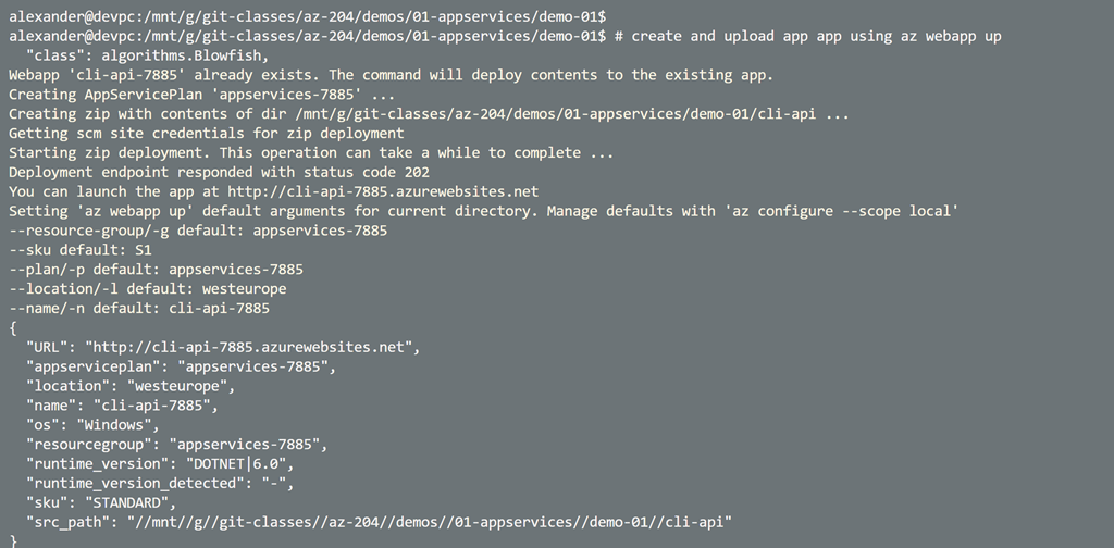 Az Webapp Up Does Re Create Existing Appservice Pan And Does Not Upload Published App
