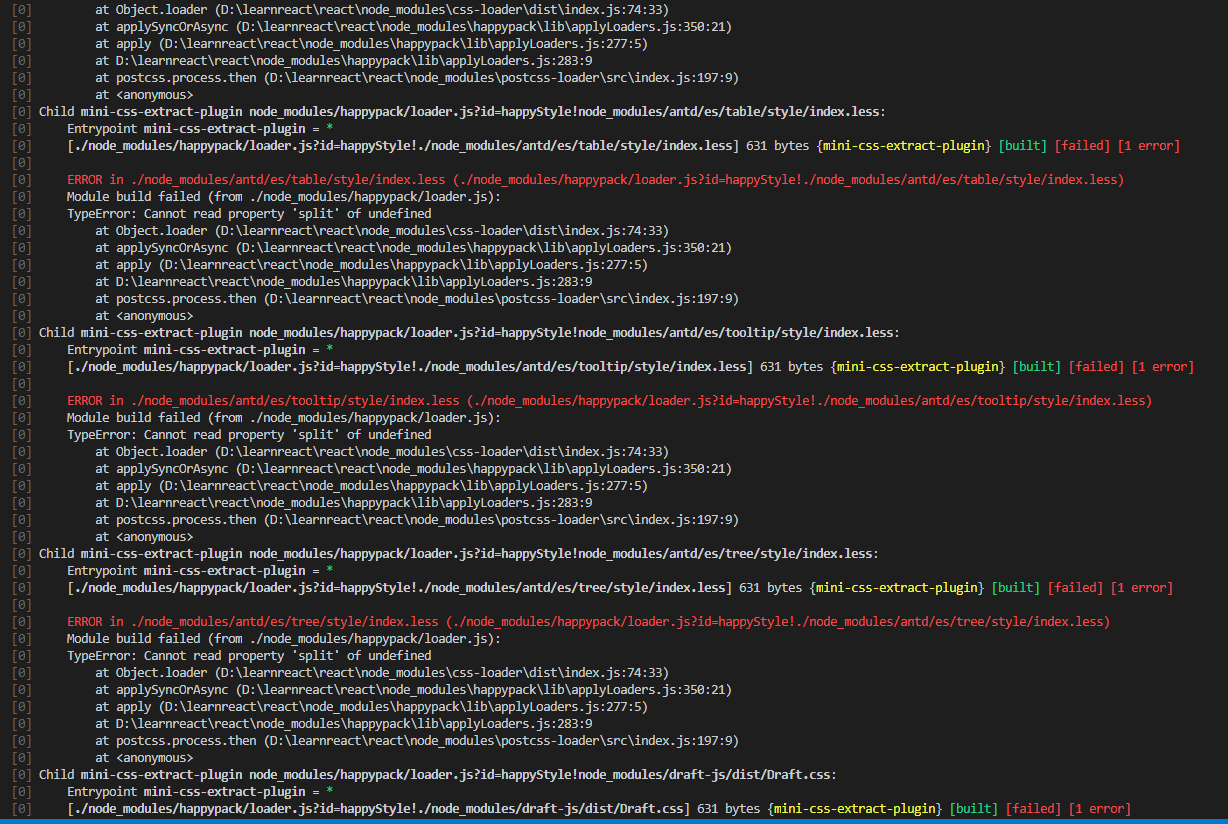 启动报错了！ · Issue #87 · duxianwei520/react · GitHub