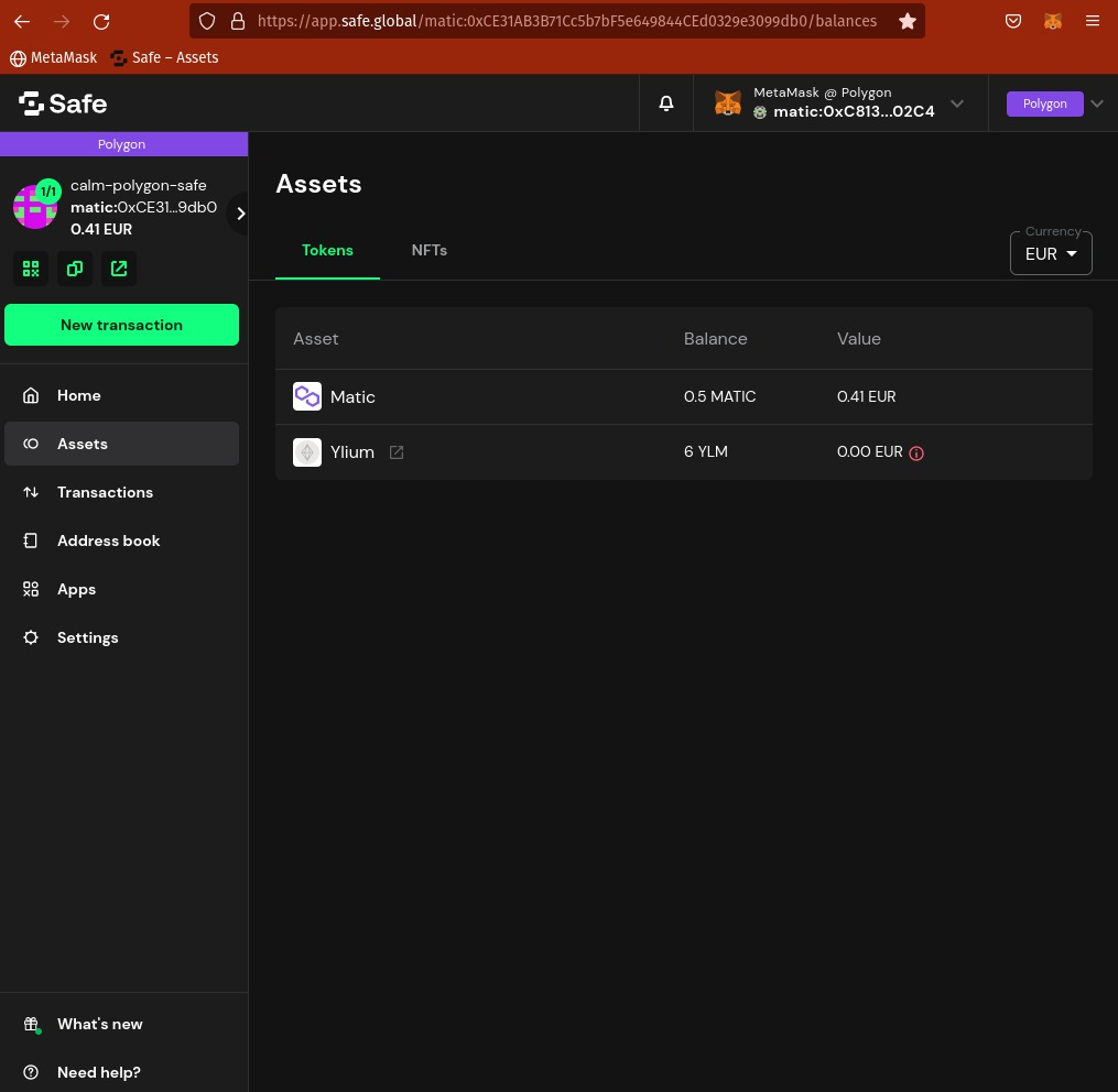 [Polygon] Tokens not showing up in Assets page / balance not updating · Issue #77 · 5afe/safe ...