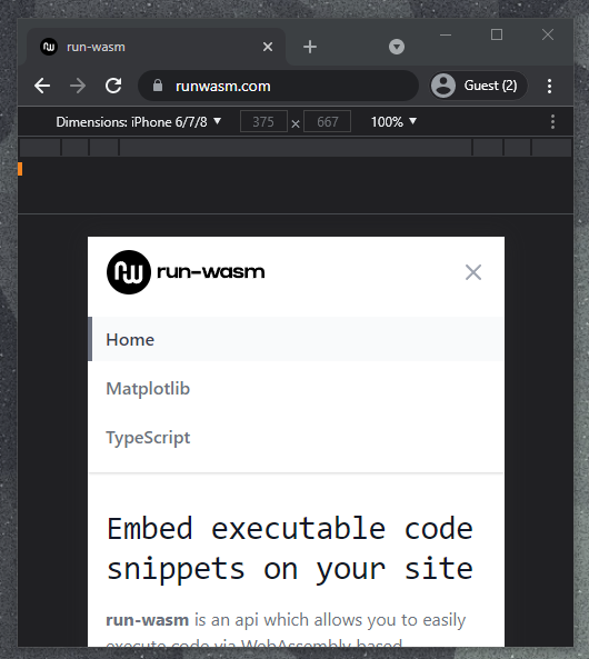 Mobile Layout is Missing Dark Mode Toggle · Issue #83 · slipHQ/run-wasm · GitHub