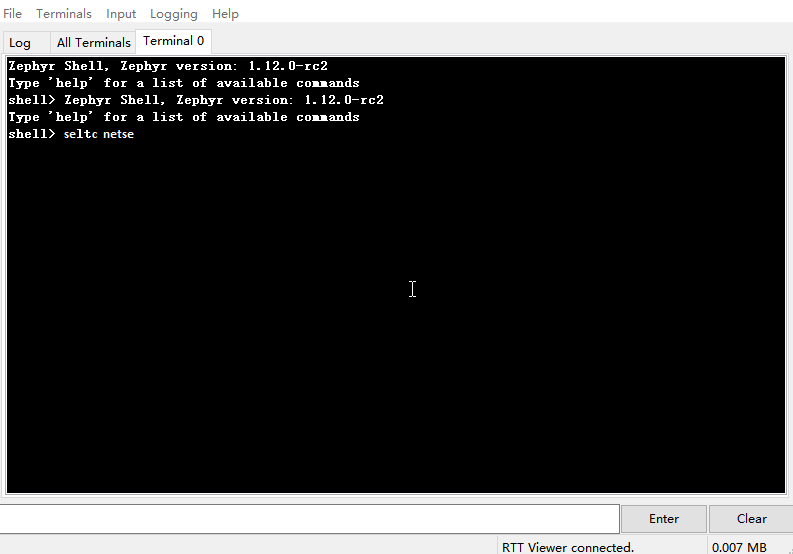 Add input capability to the RTT console · Issue #8394 · zephyrproject-rtos/zephyr · GitHub