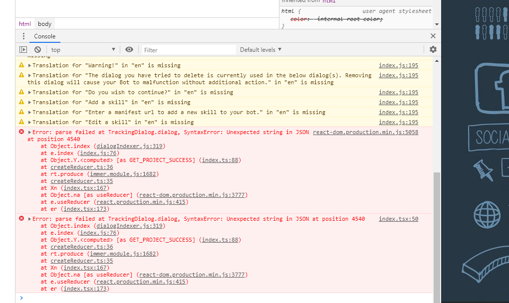 Composer gets stuck at the blank screen when opening up my existing Bot · Issue #3349 ...