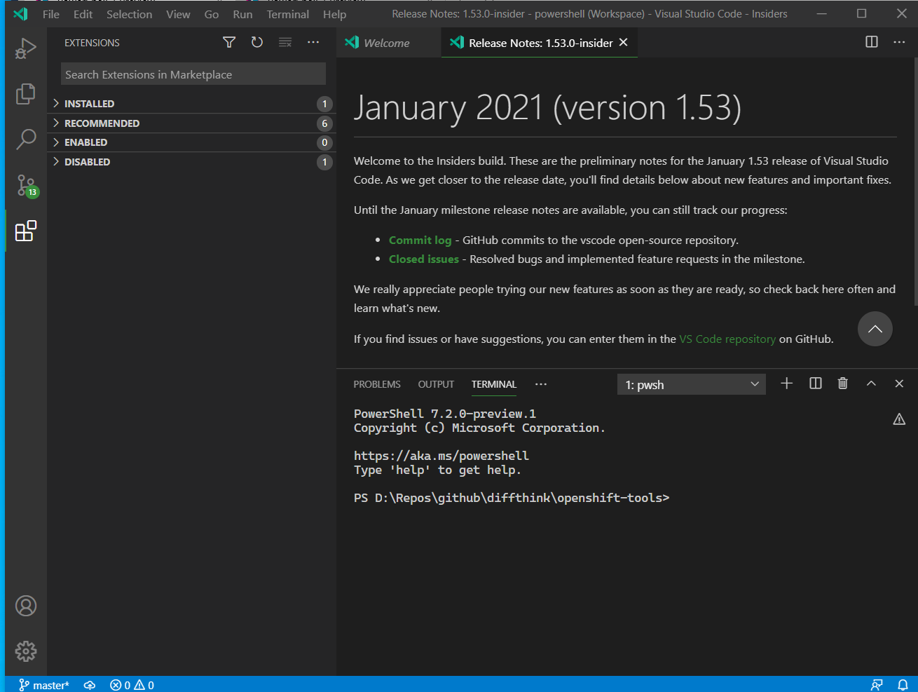 VS Code-Insider: Extensions no rendering and not functional · Issue #112398 · microsoft/vscode ...