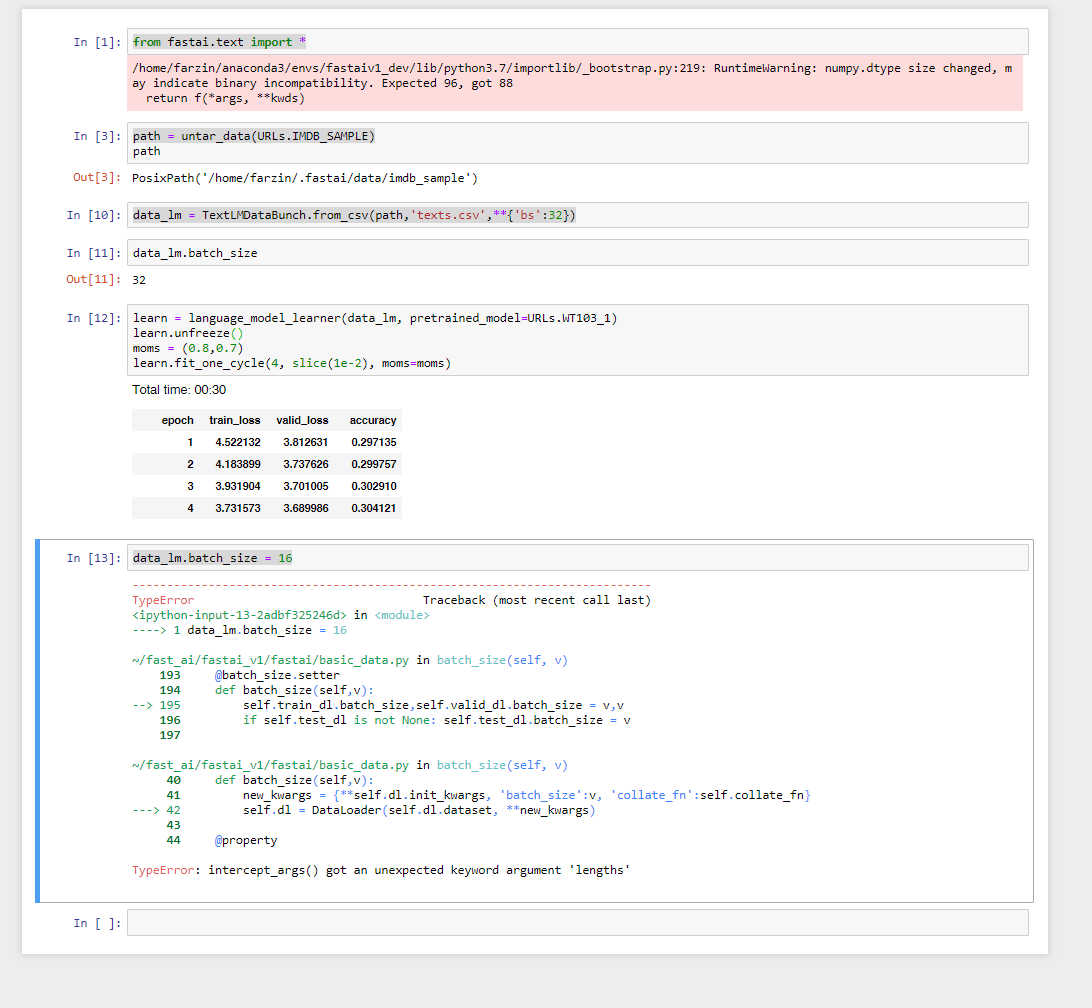 Unable to set TextLMDataBunch batch_size property · Issue #1420 · fastai/fastai · GitHub