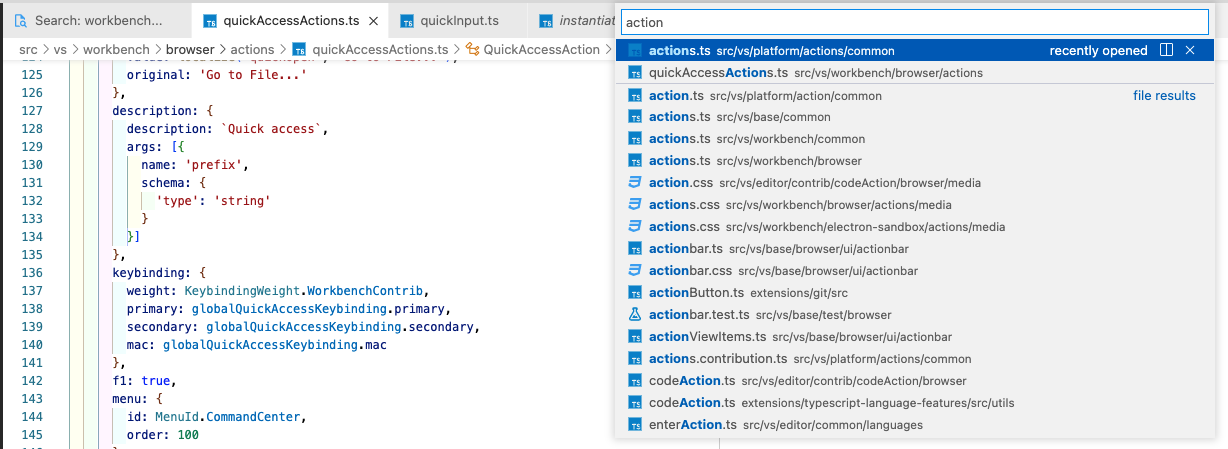"Go to File" should show file system-wise closest files first for lexically equivalent searches ...