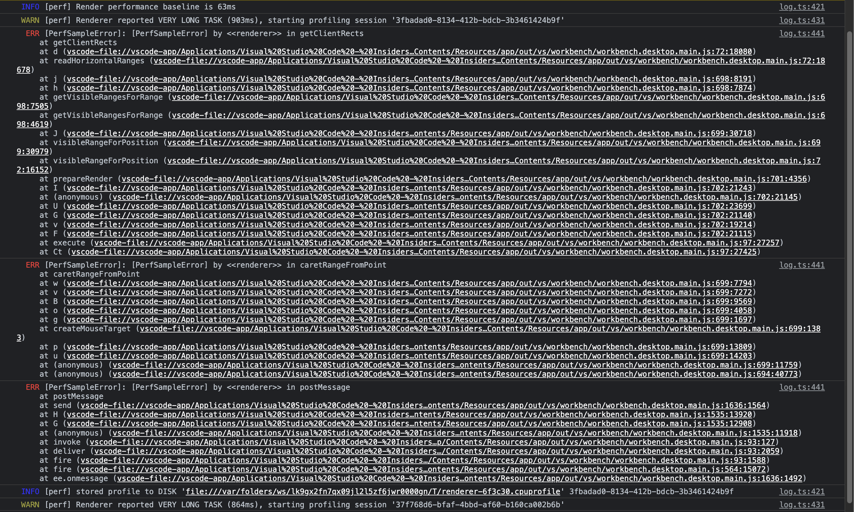 Native function `getClientRects` being very slow on startup · Issue #183216 · microsoft/vscode ...
