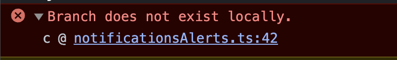 Trying To Rebase A Branch With A Corresponding Pr Shows Error Notification Branch Does Not