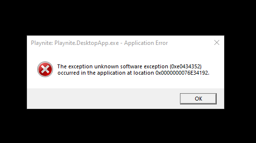 Unknown software exception · Issue #1725 · JosefNemec/Playnite · GitHub