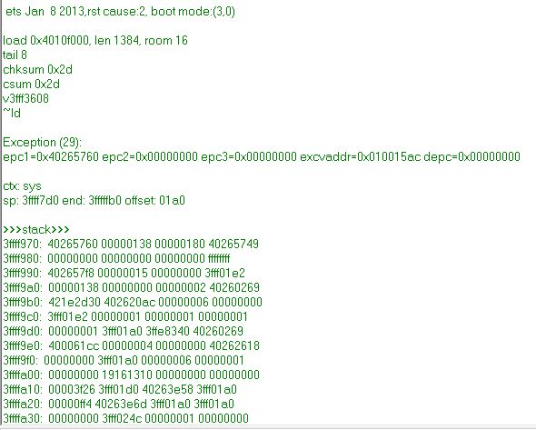 Continuous Exception errors running Tasmota · Issue #6836 · arendst/Tasmota · GitHub