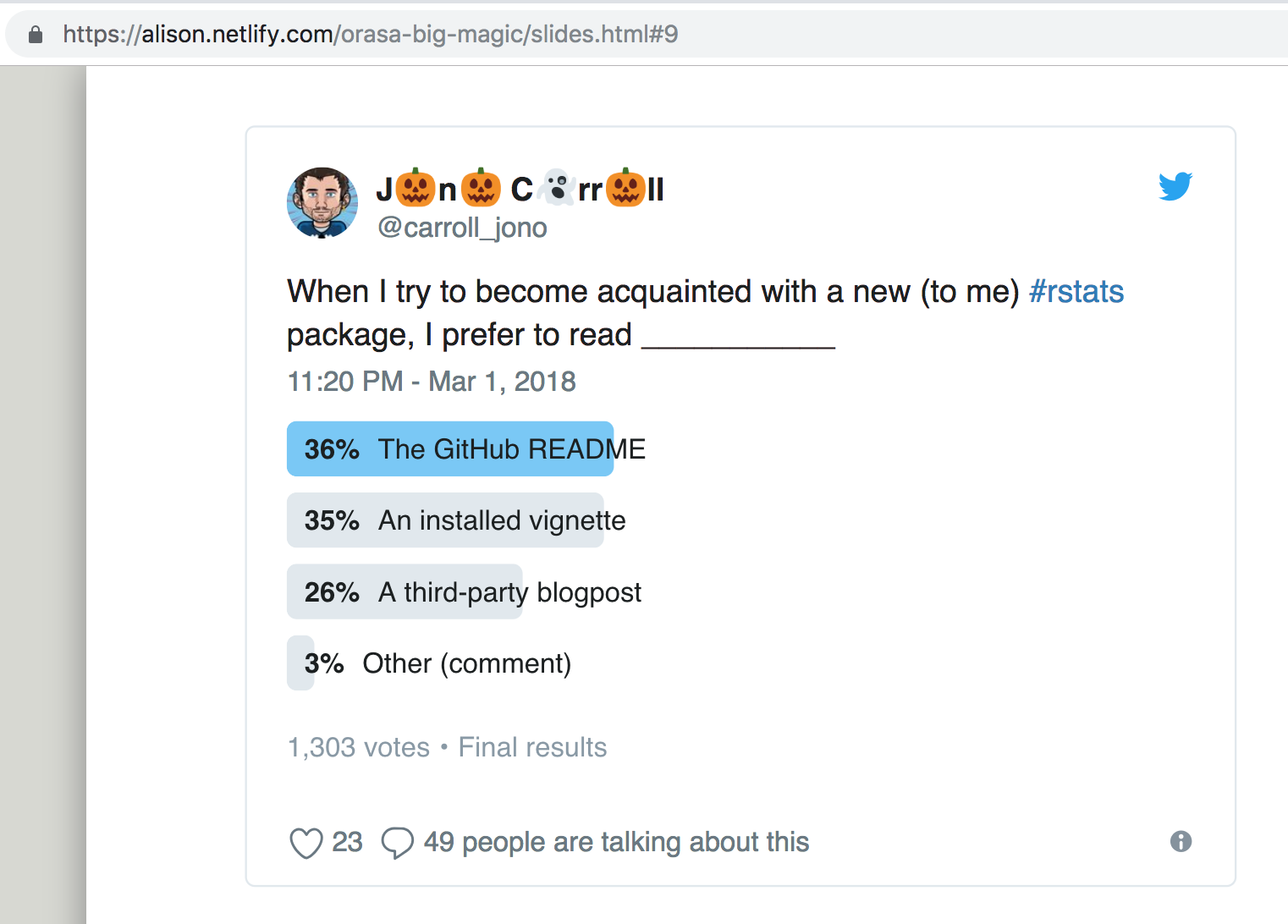 Embedding Tweets · Issue #100 · yihui/xaringan · GitHub