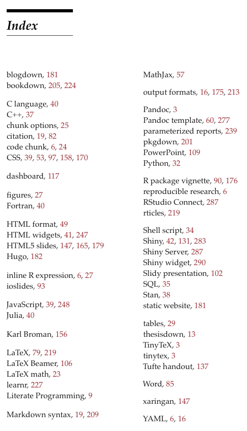 Add index entries · Issue #207 · rstudio/rmarkdown-cookbook · GitHub
