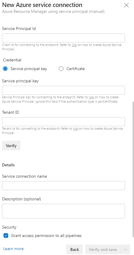 Service connection (with service principle) · Issue #162 ...