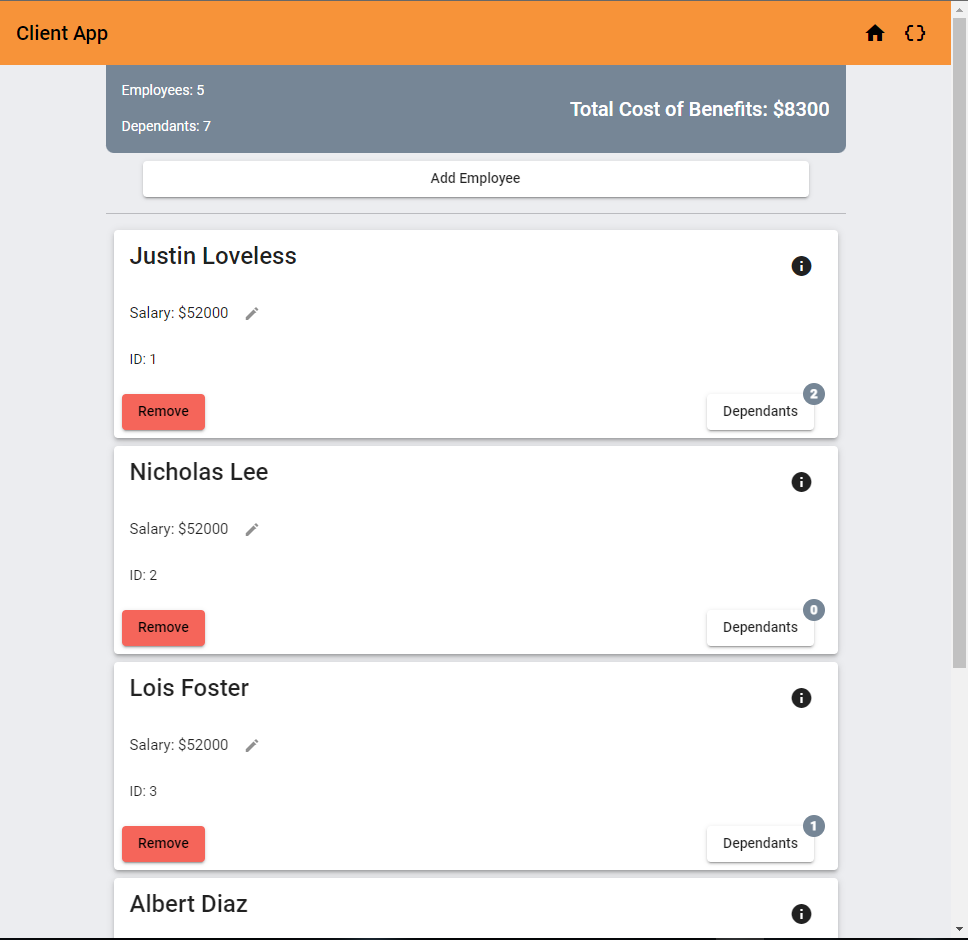 GitHub - justinloveless/paylocity-coding-challenge: An app to get a ...