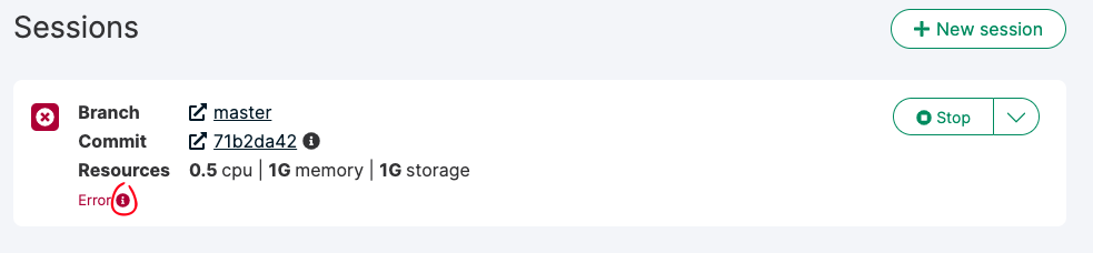 Error messages from failing sessions are hard to find · Issue #2396 · SwissDataScienceCenter ...