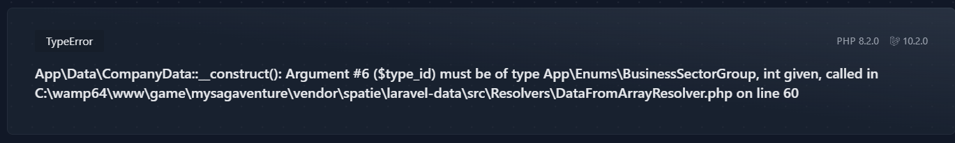 Local Casts For Spatie Laravel Enum In Data Object Isnt Working · Issue 363 · Spatielaravel