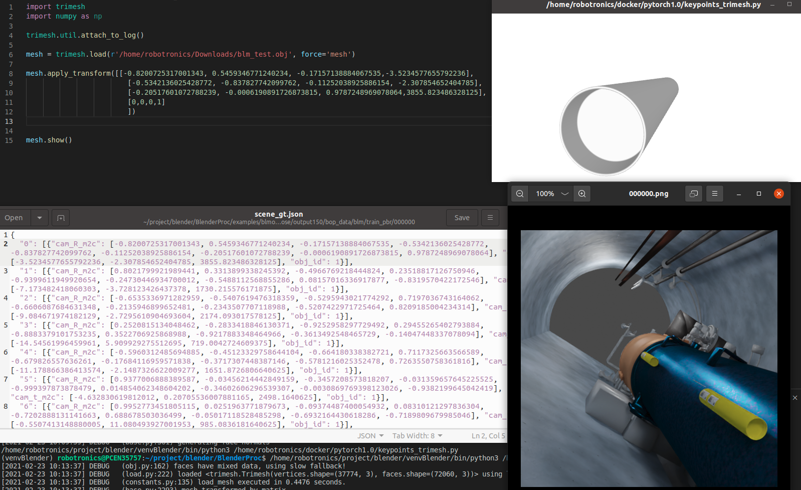 Question about Matrices generated in bopWriter · Issue #165 · DLR-RM/BlenderProc · GitHub