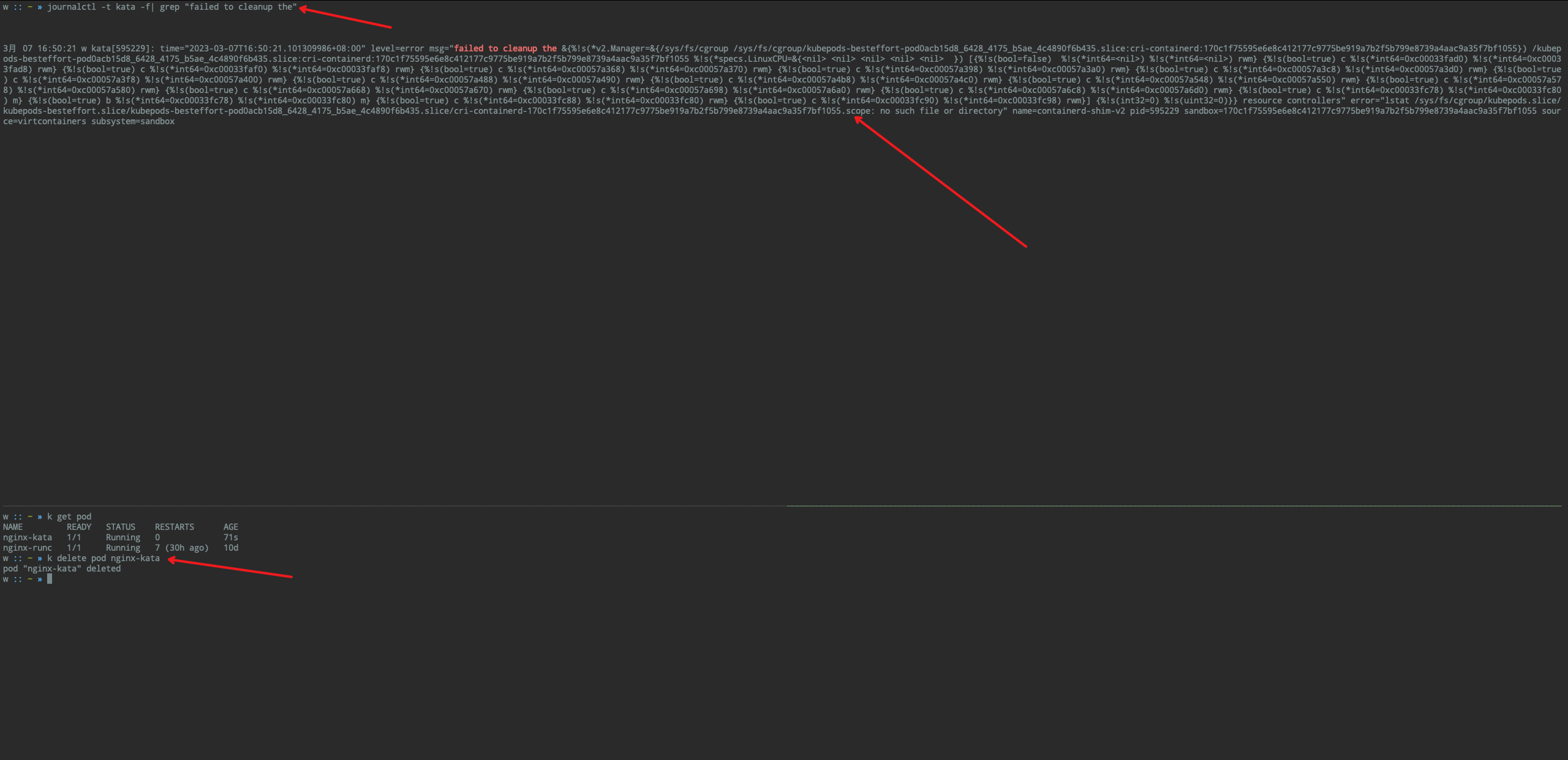 containerd-shim-kata failed to cleanup cgroup causing cgroup file leaks · Issue #6422 · kata ...