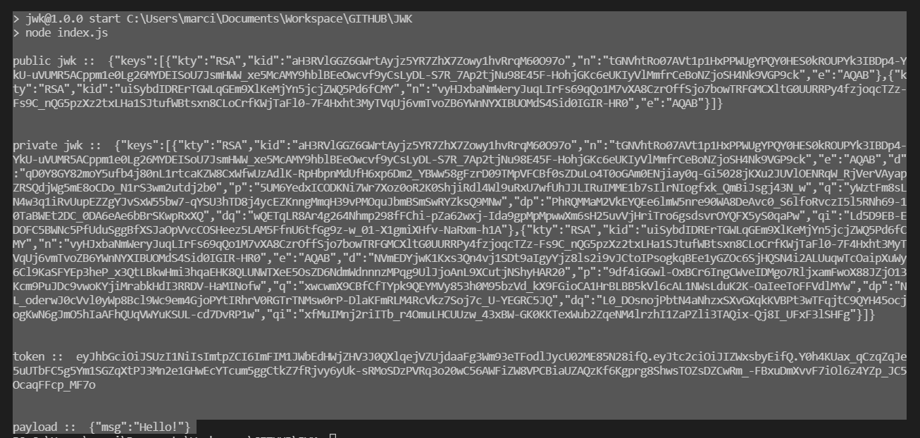 GitHub - marcialwushu/JWKtutorial: Criando JWK para criar e verificar JWT
