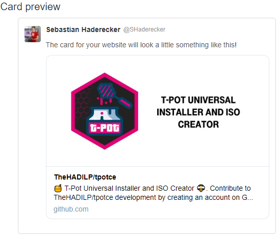 Repository: Add Social Preview · Issue #444 · telekom-security/tpotce ...