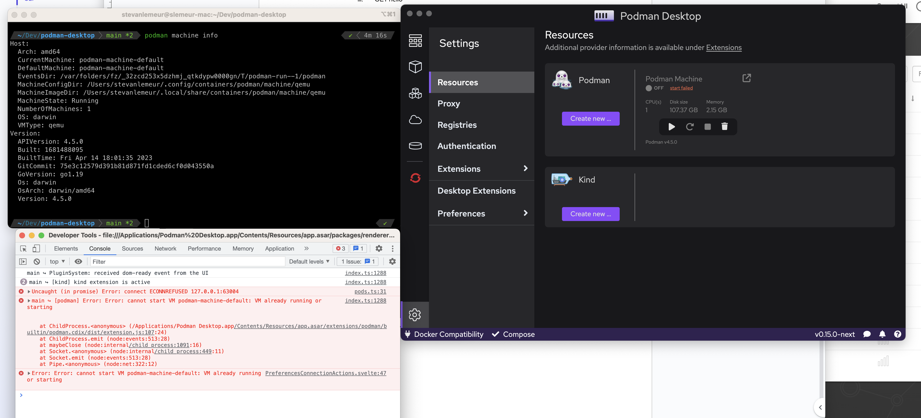 Podman Desktop Does Not Properly See Podman Machine State · Issue 2268 · Podman Desktop Podman