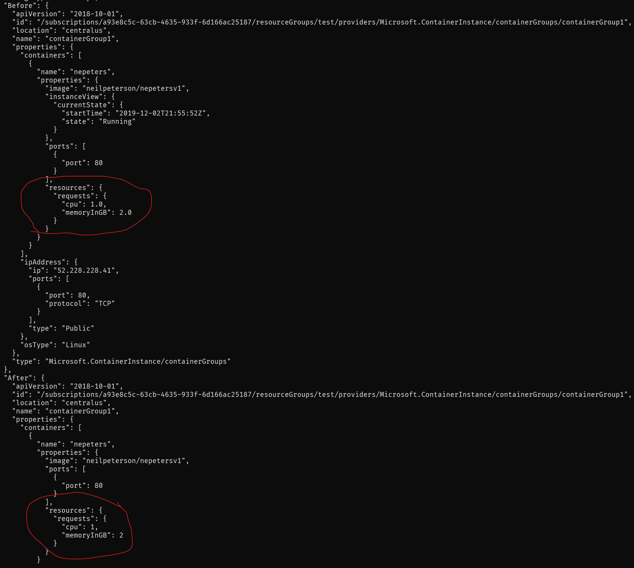 Microsoft.ContainerInstance/containerGroups (2018-10-01) · Issue #9 · Azure/arm-template-whatif ...