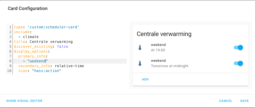 Scheduler name not shown · Issue #422 · nielsfaber/scheduler-card · GitHub