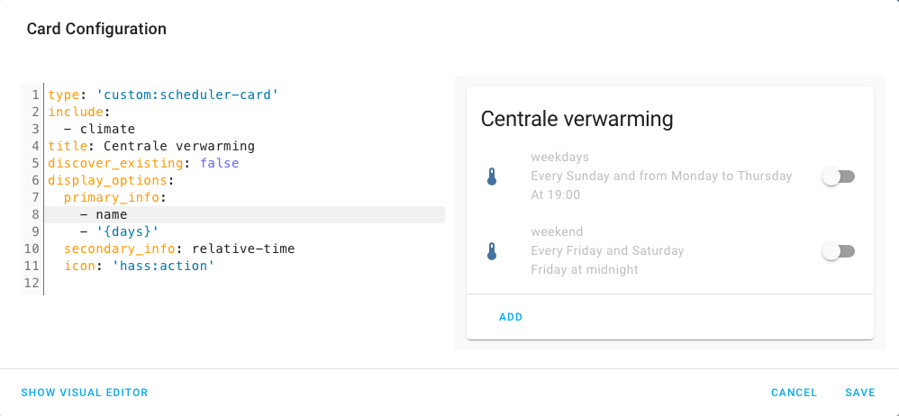 Scheduler name not shown · Issue #422 · nielsfaber/scheduler-card · GitHub