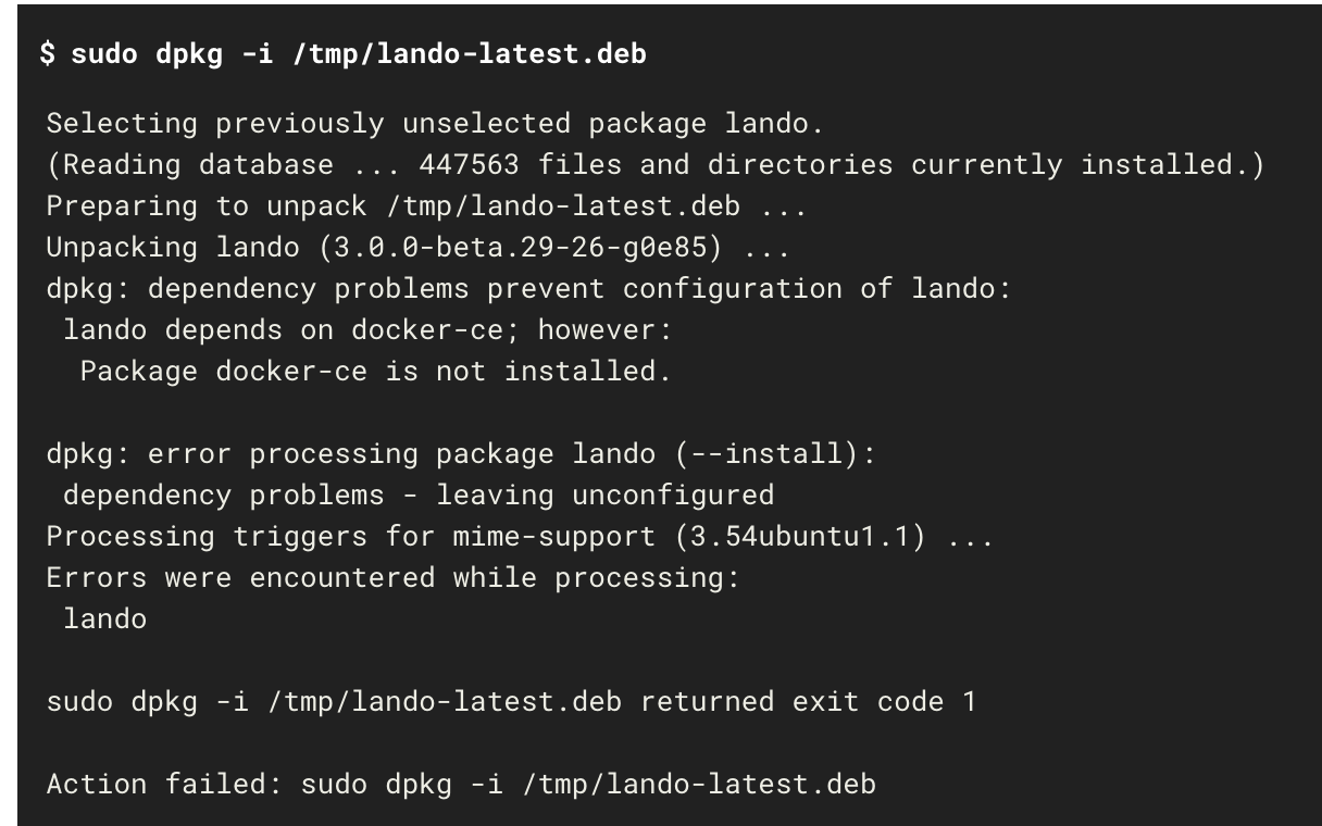 Setting up CircleCI for testing Lando app: docker-ce requirement ...