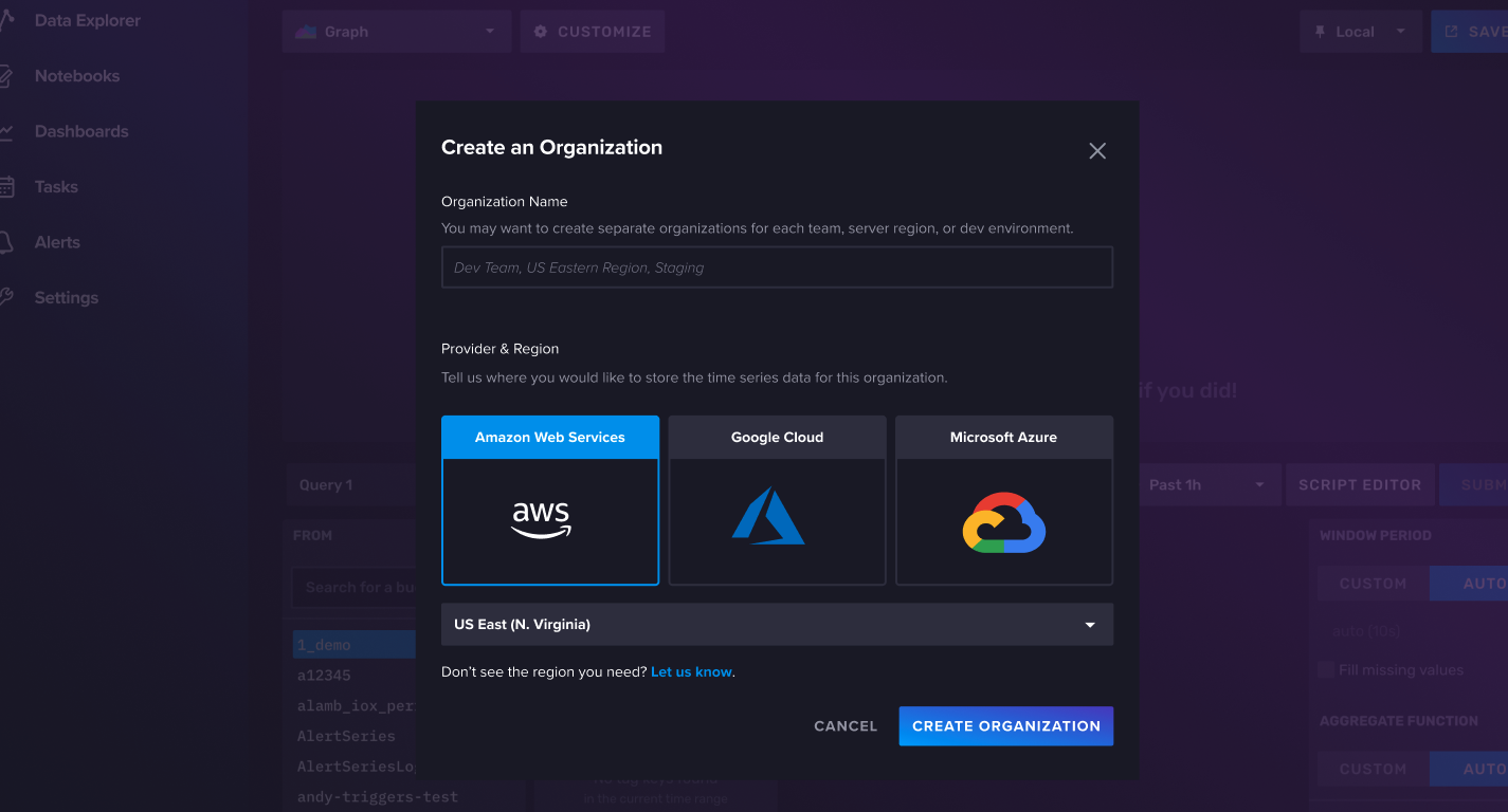 Multi Org Phase 2 - PAYG & Annual - Create an Organization · Issue #5205 · influxdata/ui · GitHub
