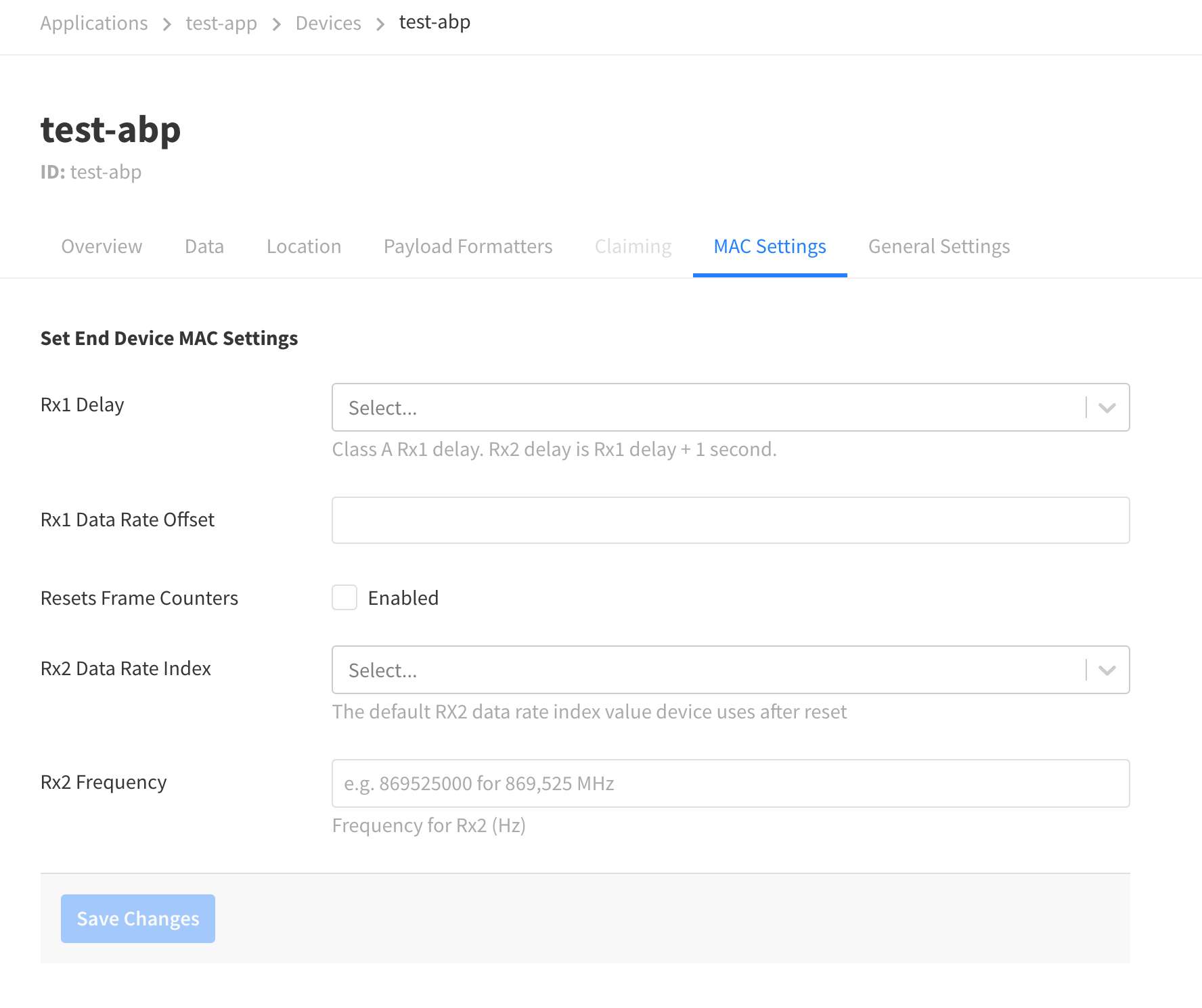 Device MAC layer configuration in the console · Issue #2047 ...