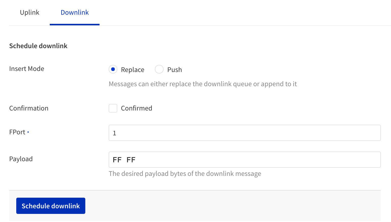 Allow scheduling downlink messages as JSON in the Console · Issue #3320 · TheThingsNetwork ...