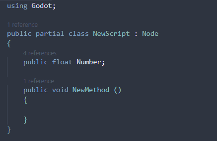 Code Lens References and Unused Members not Displayed for C# Classes Inherited from GodotObject ...