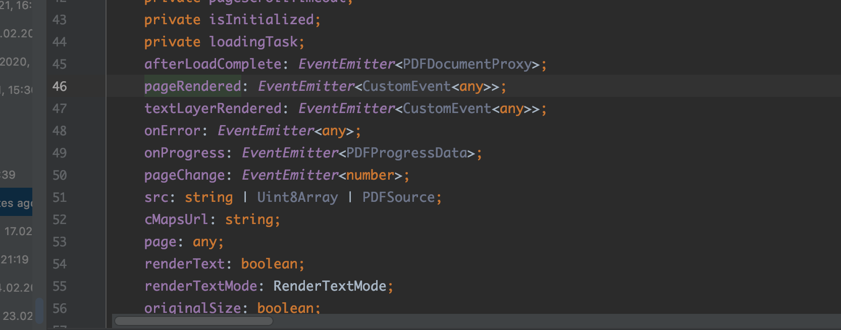Typings for events: pageRendered, textLayerRendered · Issue #733 · VadimDez/ng2-pdf-viewer · GitHub