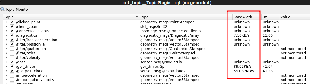 Show rosbag size and/or bandwidth by each topic · Issue #352 · foxglove/community · GitHub
