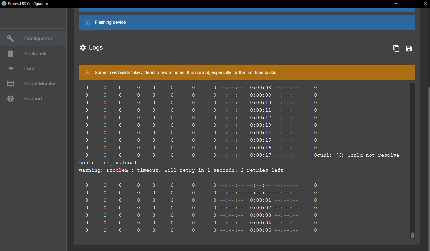 Allow To Cancel Stop Building And Flashing · Issue 476 · Expresslrs Expresslrs Configurator