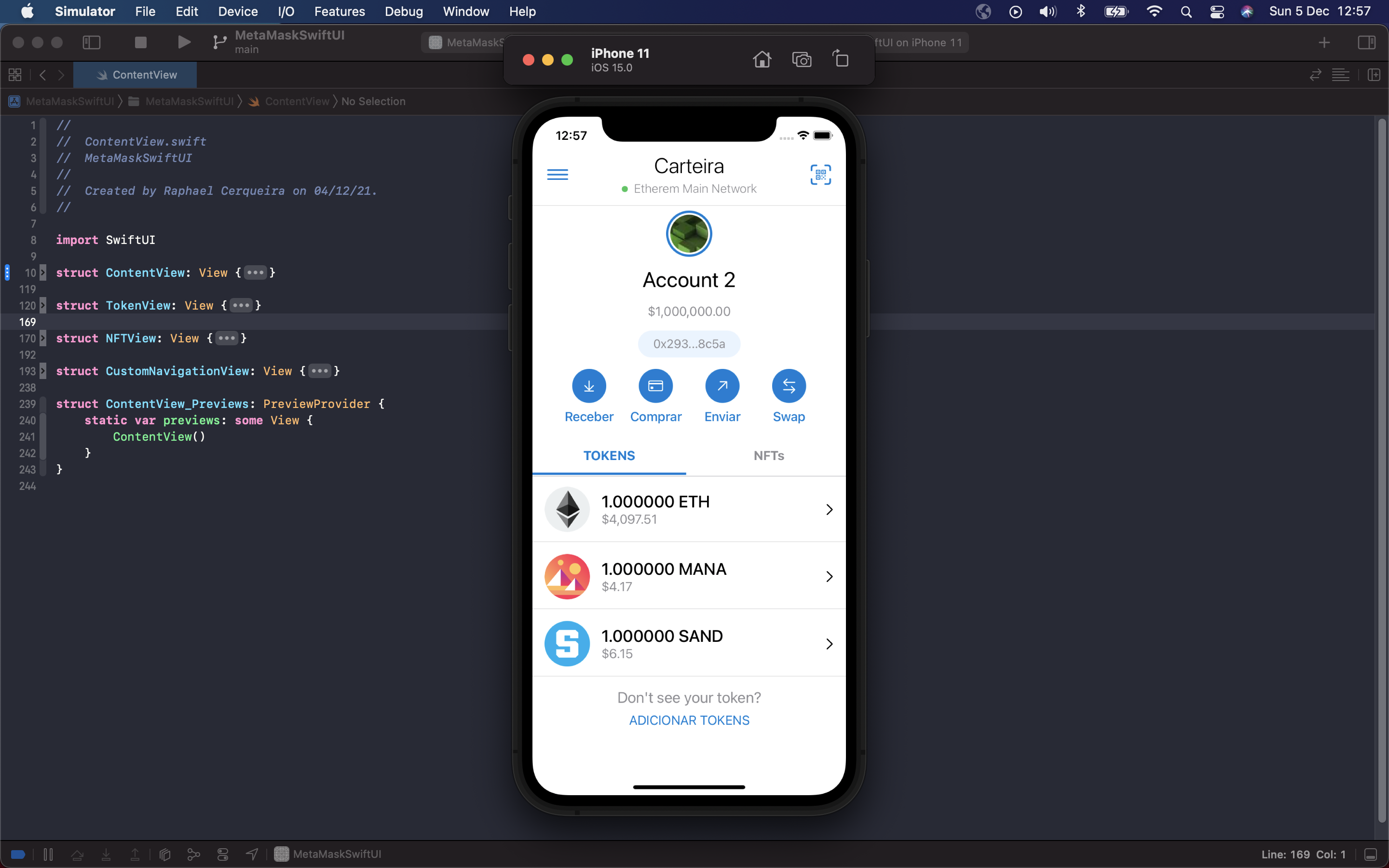 GitHub - rphlfc/MetaMaskSwiftUI: MetaMask iOS app Home Screen using SwiftUI