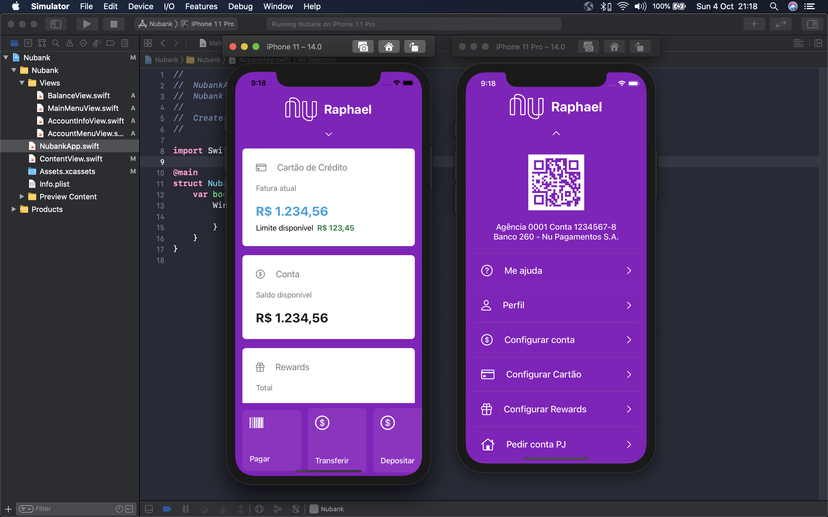 GitHub - rphlfc/Nubank: Aplicativo do Nubank feito usando SwiftUI.