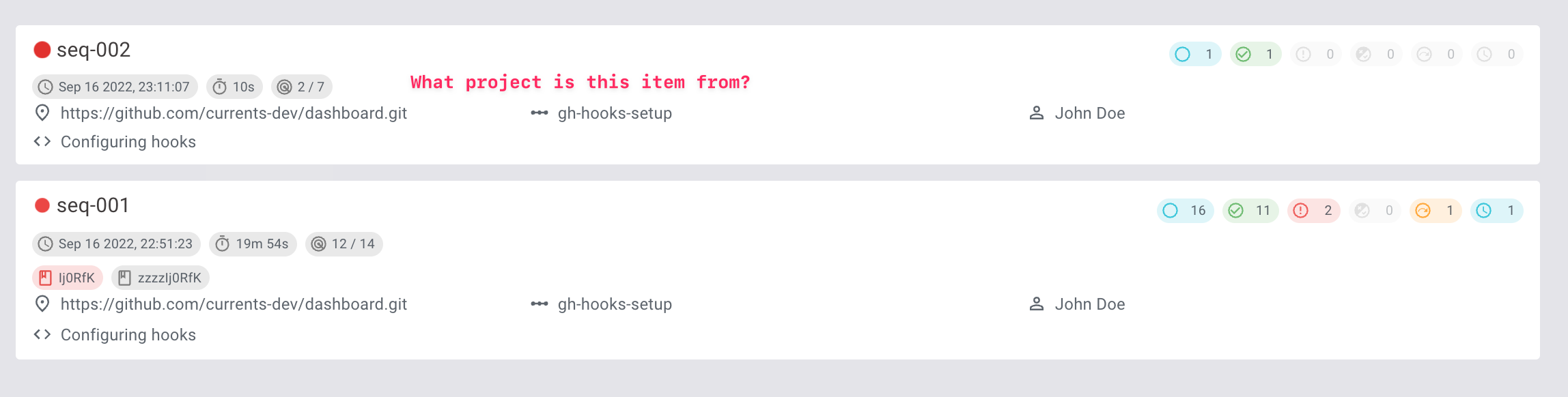 Add project indicator to "recent builds view" · Issue #648 · sorry-cypress/sorry-cypress · GitHub