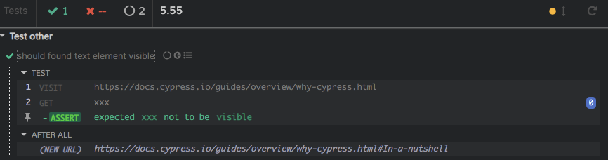 Asserting Something Should Not Have Value Should Not Be Visible Logs Element As