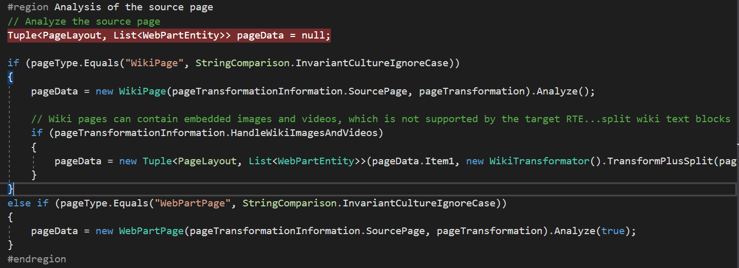 Sharepointpnpmodernizationframeworktransformpagetransformatorcs Missing Page Data Handler
