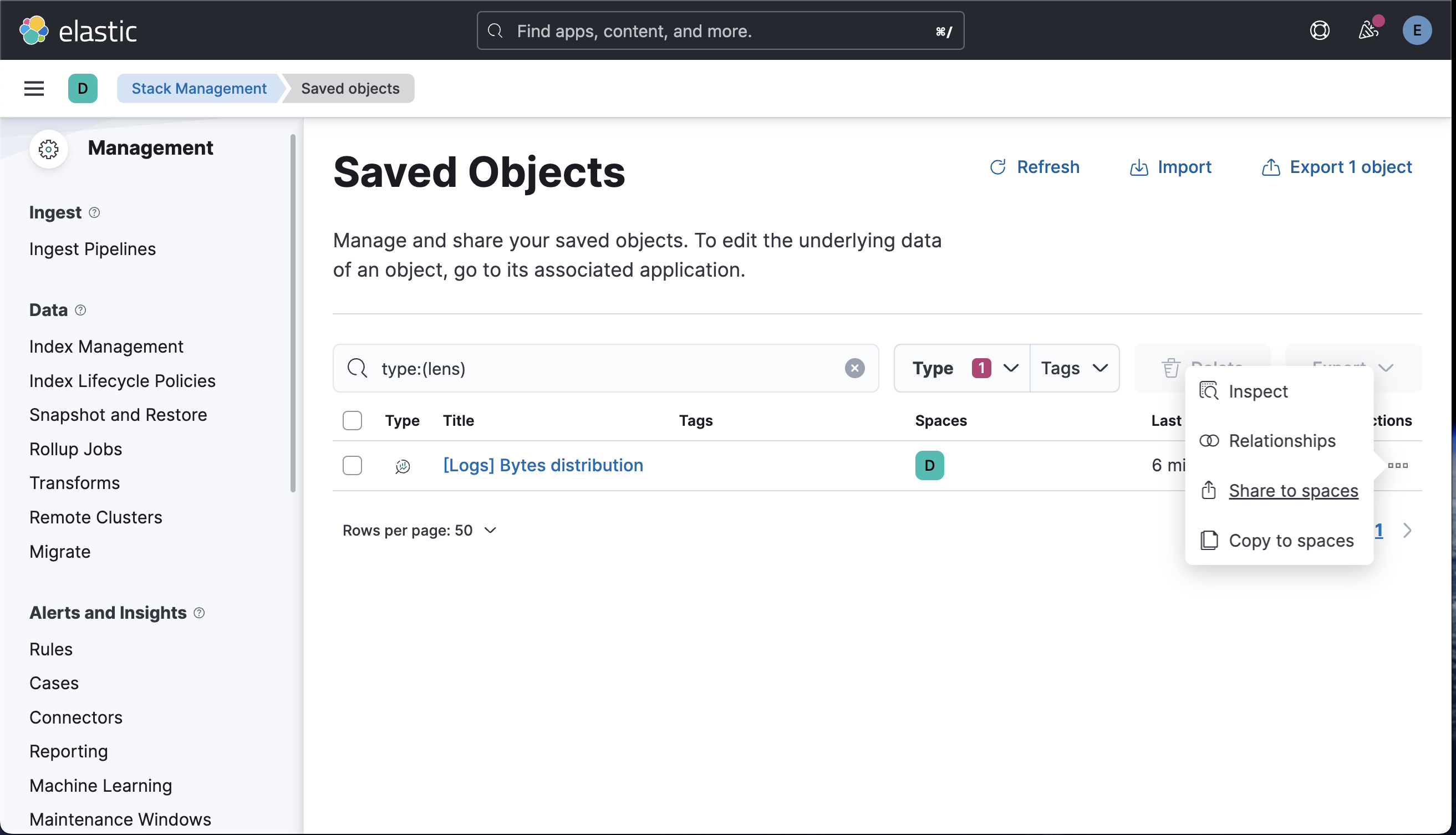 [Lens] Make Lens visualizations shareable across Spaces · Issue #168387 · elastic/kibana · GitHub