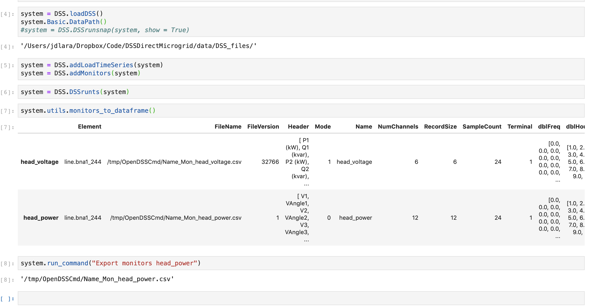 Monitors_to_dataframe() NaN's · Issue #12 · dss-extensions/OpenDSSDirect.py · GitHub