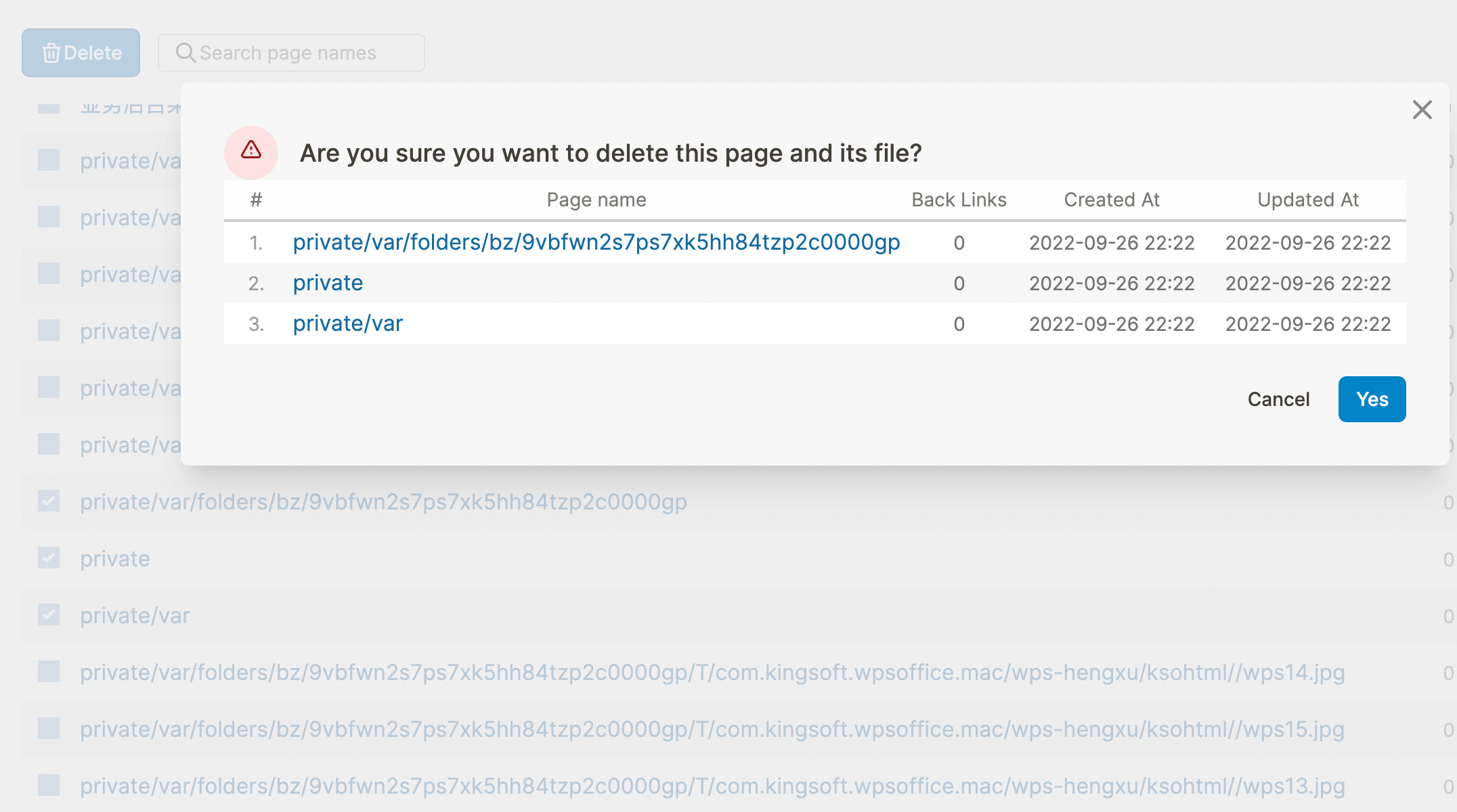 After I delete the article in "all pages", it return to the journals. I want to stay on the "All ...