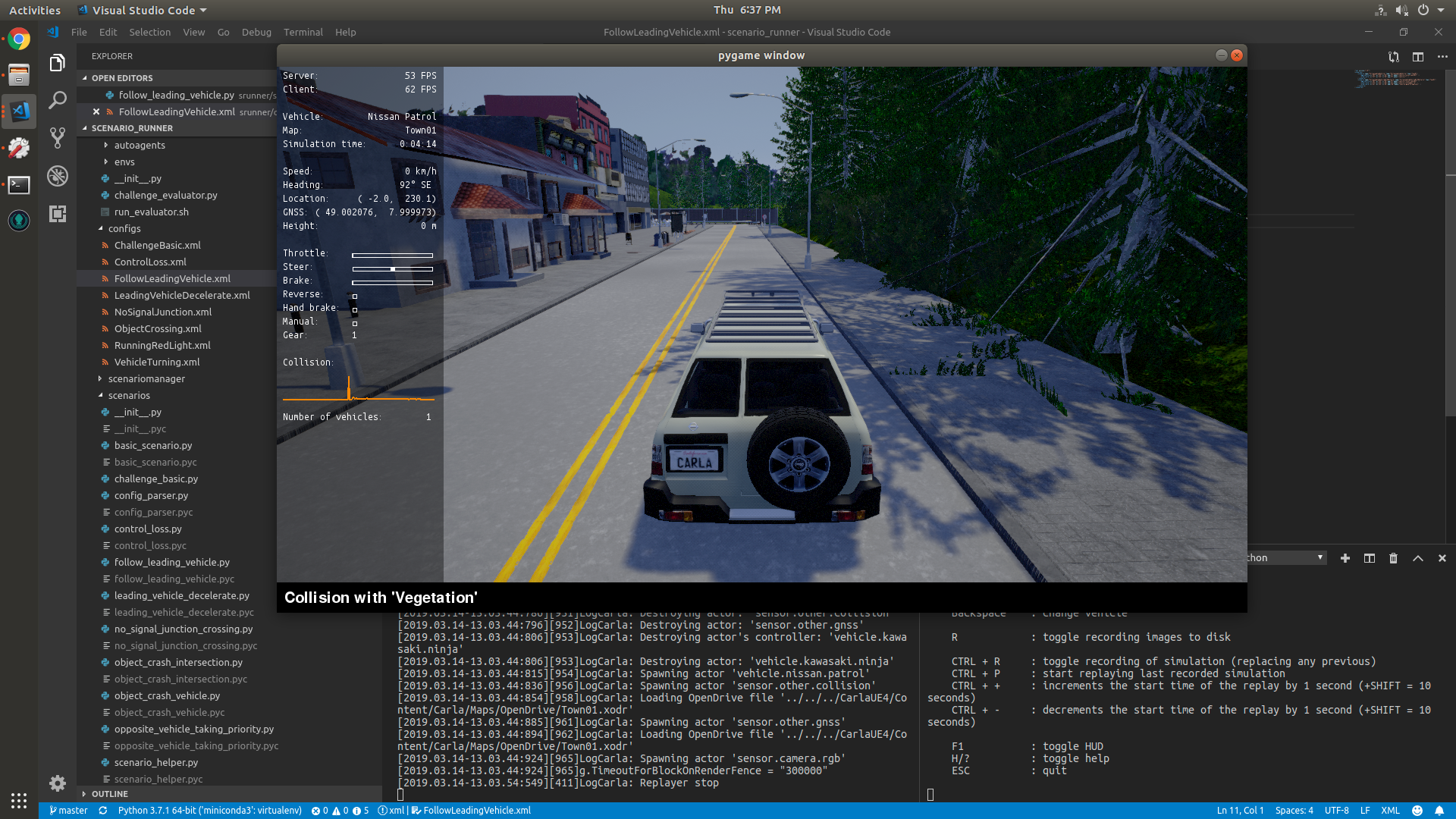 Unknown obstacle in Map Town 01 · Issue #1388 · carla-simulator/carla ...