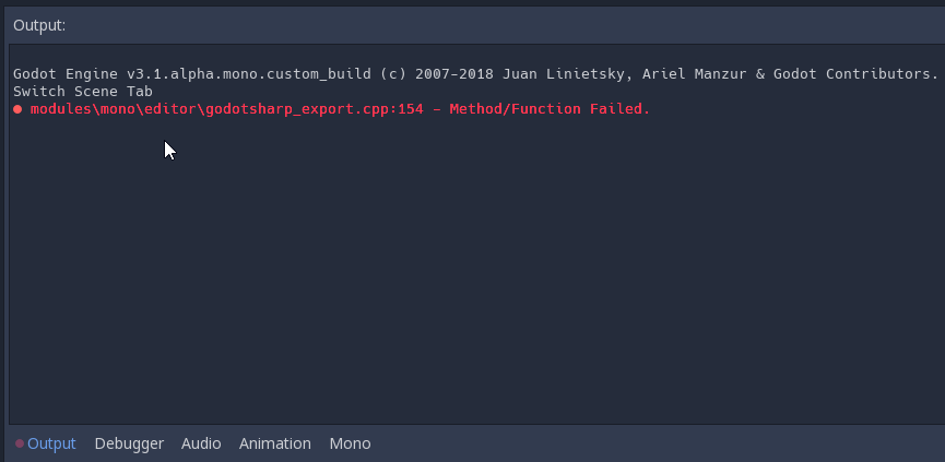 Mono: Exporting project calls 'Method/Function Failed' in console · Issue #22854 · godotengine ...