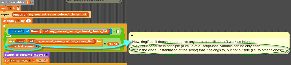 "Ask _ for _" block does not report the value of fellow-clone's (script ...