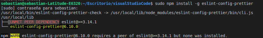 UNMET PEER DEPENDENCY · Issue #137 · prettier/eslint-config-prettier · GitHub